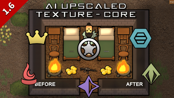 AI Upscaled Textures - Core 1.6 - RimWorld Mod データベース MOD紹介・まとめサイト