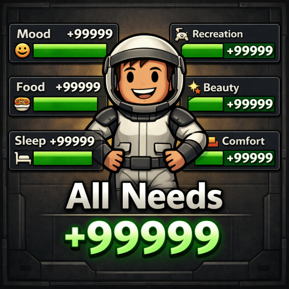 All Needs 9999999 1.6 - RimWorld Mod データベース MOD紹介・まとめサイト