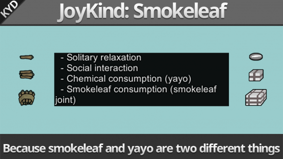 [KYD] JoyKind: Smokeleaf 1.4 - RimWorld Mod データベース MOD紹介・まとめサイト