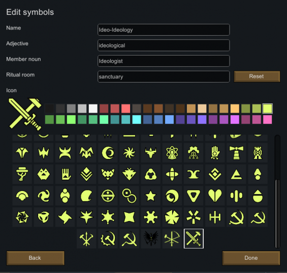 Hammer and Sword Symbol 1.3 - RimWorld Mod データベース MOD紹介・まとめサイト