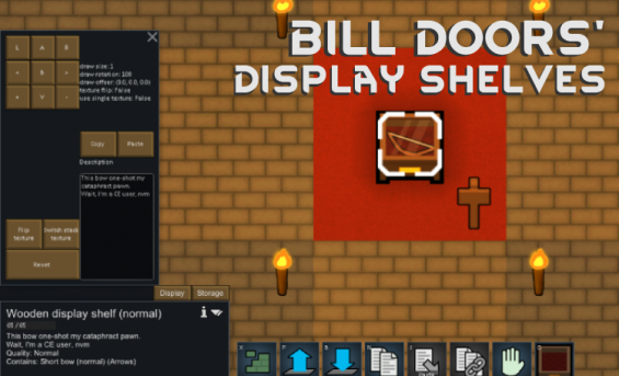 Bill Doors' Display Shelves 日本語化対応 1.5 - RimWorld Mod データベース MOD紹介・まとめサイト