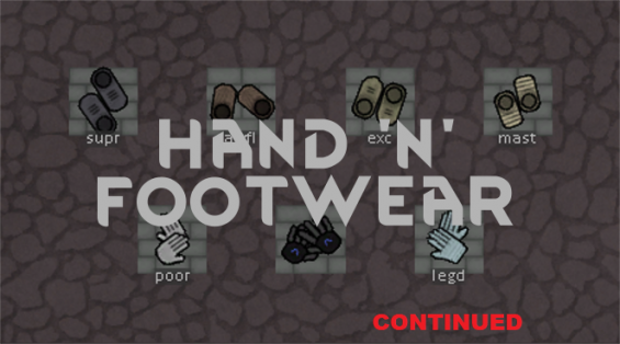 [KV] Hand 'n' Footwear [Adopted] 1.5 - RimWorld Mod データベース MOD紹介・まとめサイト
