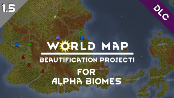 World Map Beautification Project - for Alpha Biomes 1.5 - RimWorld Mod ...