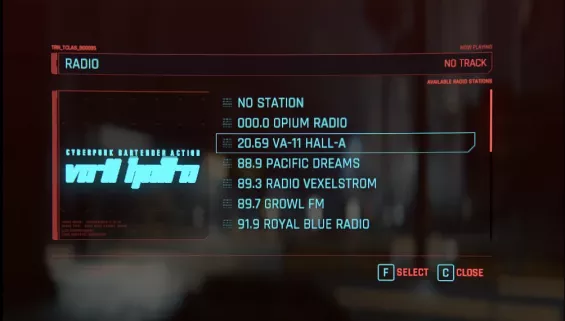 VA-11 Hall-A Radio BGM・音声 - Cyberpunk 2077 Mod データベース MOD紹介・まとめサイト