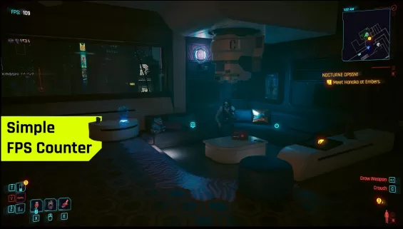Simple FPS Counter インターフェイス - Cyberpunk 2077 Mod データベース MOD紹介・まとめサイト