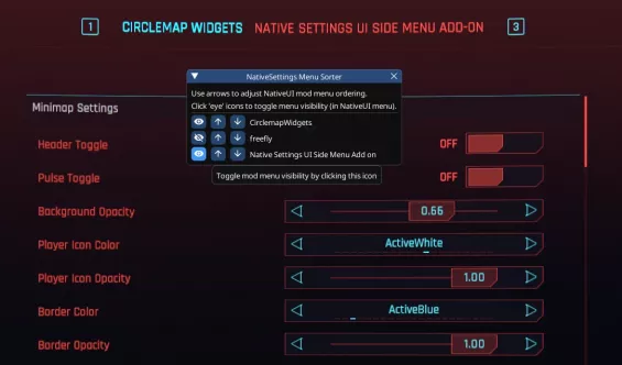 NativeUI Menu Sorting And Hider Tool - Native Settings Addon その他 - Cyberpunk 2077 Mod データベース MOD ...