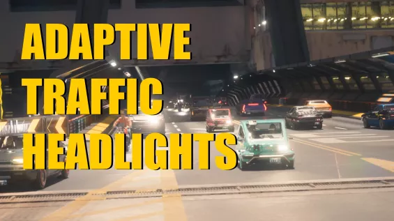 Adaptive Traffic Headlights ゲームプレイ - Cyberpunk 2077 Mod データベース MOD紹介・まとめサイト