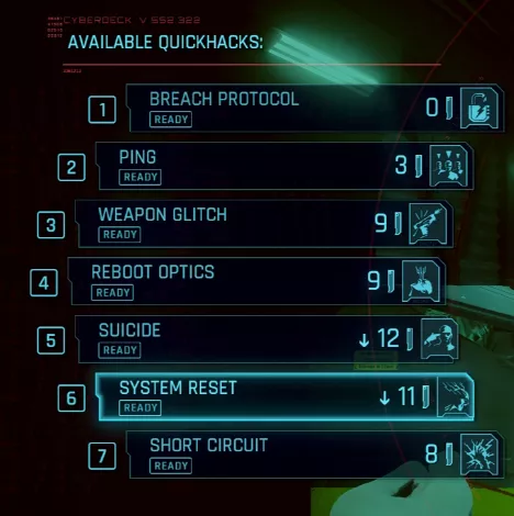 Quickhack Hotkeys インターフェイス - Cyberpunk 2077 Mod データベース MOD紹介・まとめサイト