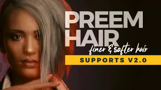 Preem Hair (Optional Judy Hair Colors) 外観・容姿 - Cyberpunk 2077 Mod ...