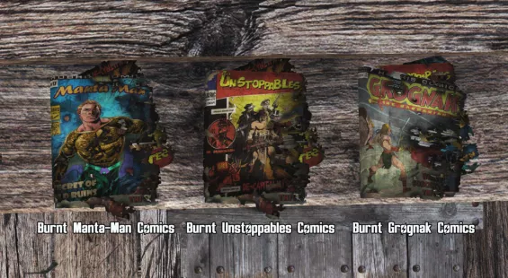 Burnt Magazines and Comics Retexture モデル・テクスチャ - Fallout4 Mod データベース ...