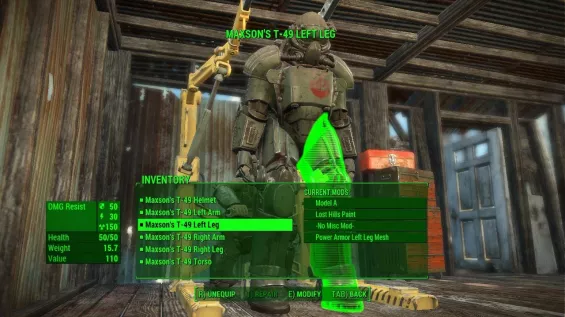 Fallout Brotherhood - Upgradeable T-49 Power Armor パッチ - Fallout4 Mod ...