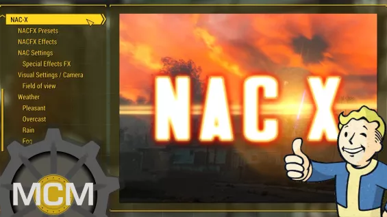NAC X - MCM Settings Menu 日本語化対応 インターフェース - Fallout4 Mod データベース MOD紹介 ...
