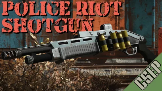 Police Riot Shotgun - Another Another Millenia 日本語化対応 武器 - Fallout4 Mod ...