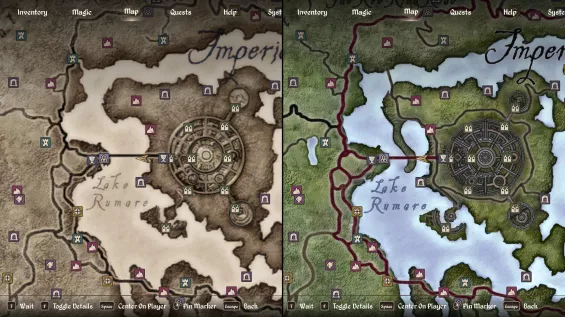 A More Complete World Map 8K - 4K インターフェイス - Oblivion Remastered Mod ...