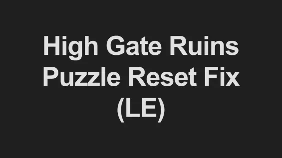 High Gate Ruins Puzzle Reset Fix (LE) バグフィックス - Skyrim Mod データベース MOD紹介 ...