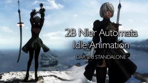 2B Nier Automata Idle Animation - DAR and Standalone LE モーション - Skyrim ...
