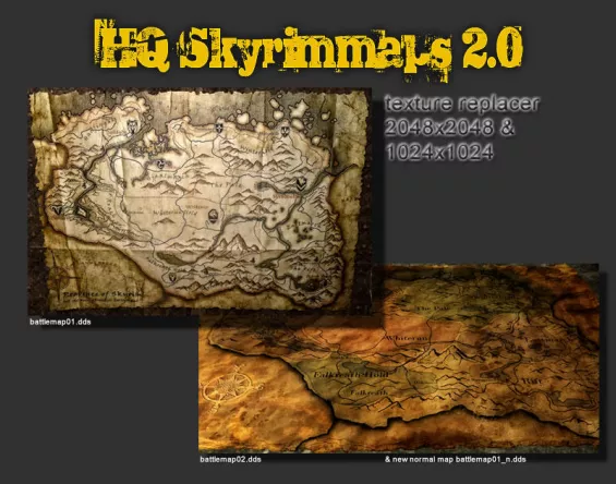 HQ Skyrim map V2 モデル・テクスチャ - Skyrim Mod データベース MOD紹介・まとめサイト