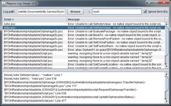 Papyrus Log Viewer ユーティリティ - Skyrim Mod データベース MOD紹介・まとめサイト