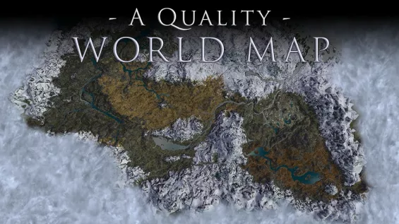 A Quality World Map and Solstheim Map - With Roads インターフェース - Skyrim ...