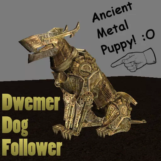 Dwemer Dog Follower クリーチャー - Skyrim Mod データベース MOD紹介・まとめサイト