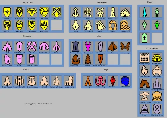 SkyUI 5 Categorized Colored Map Markers インターフェース - Skyrim Mod データベース ...