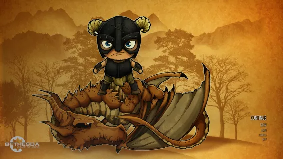 Dovahkiin Chibi Wallpaper インターフェース - Skyrim Mod データベース MOD紹介・まとめサイト