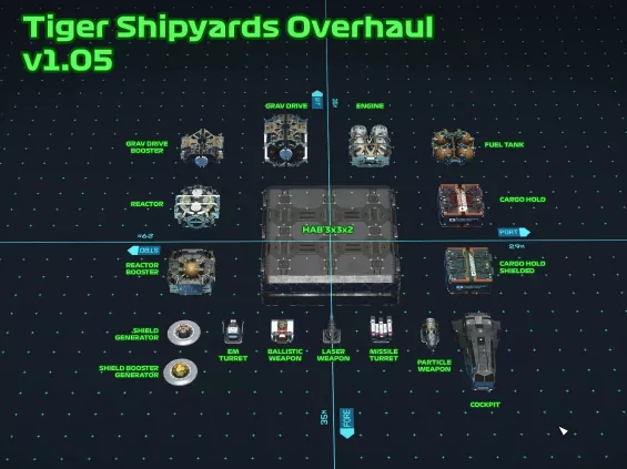 Tiger Shipyards Overhaul 日本語化対応 宇宙船 - Starfield Mod データベース MOD紹介・まとめサイト